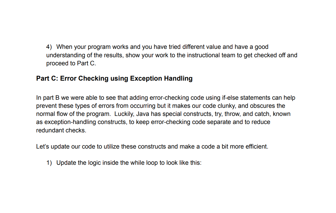 Solved ITSC 1213 - ExceptionsThis post consists of four | Chegg.com