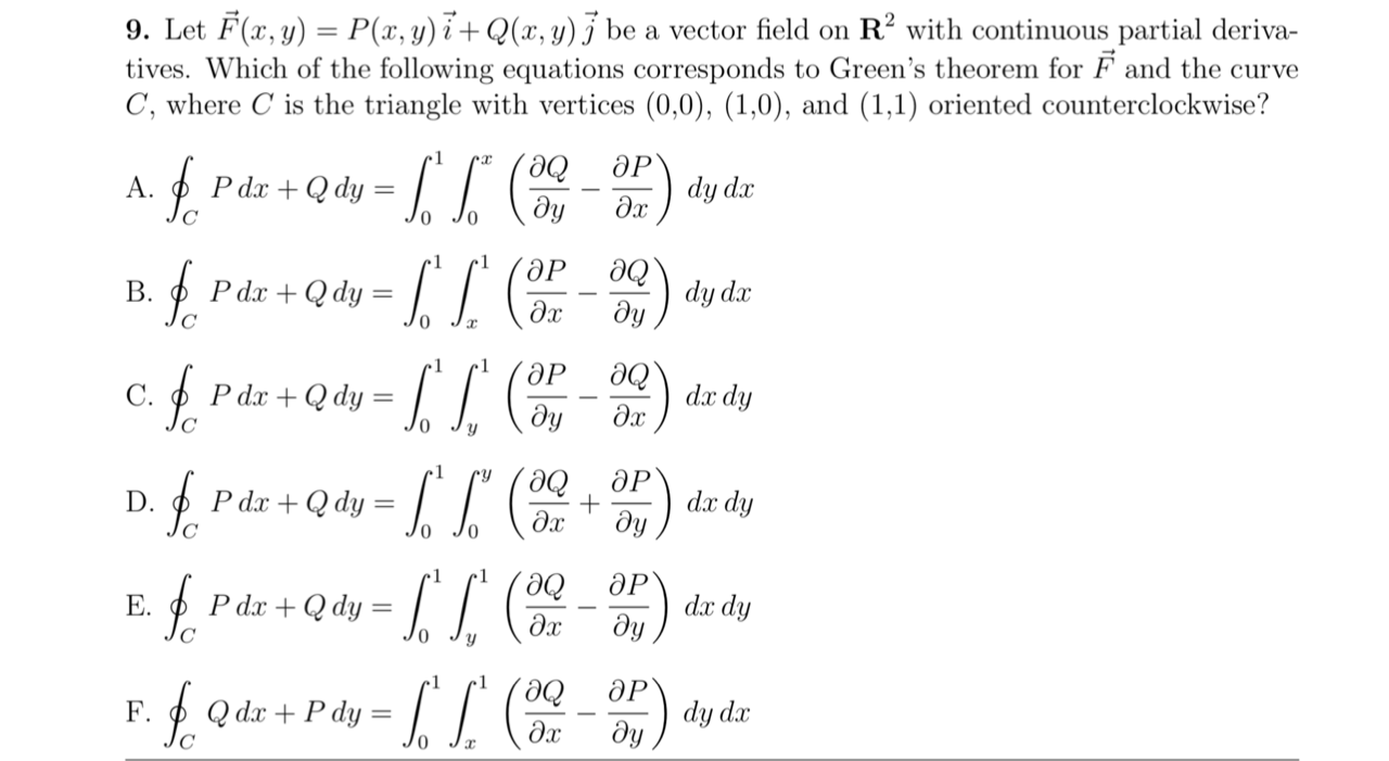 Solved 9. Let F(x, y) = P(x, y)ī+Q(x, y)j be a vector field | Chegg.com Solved 9. Let F(x, y) = P(x, y)ī+Q(x, y)j be a vector field | Chegg.com