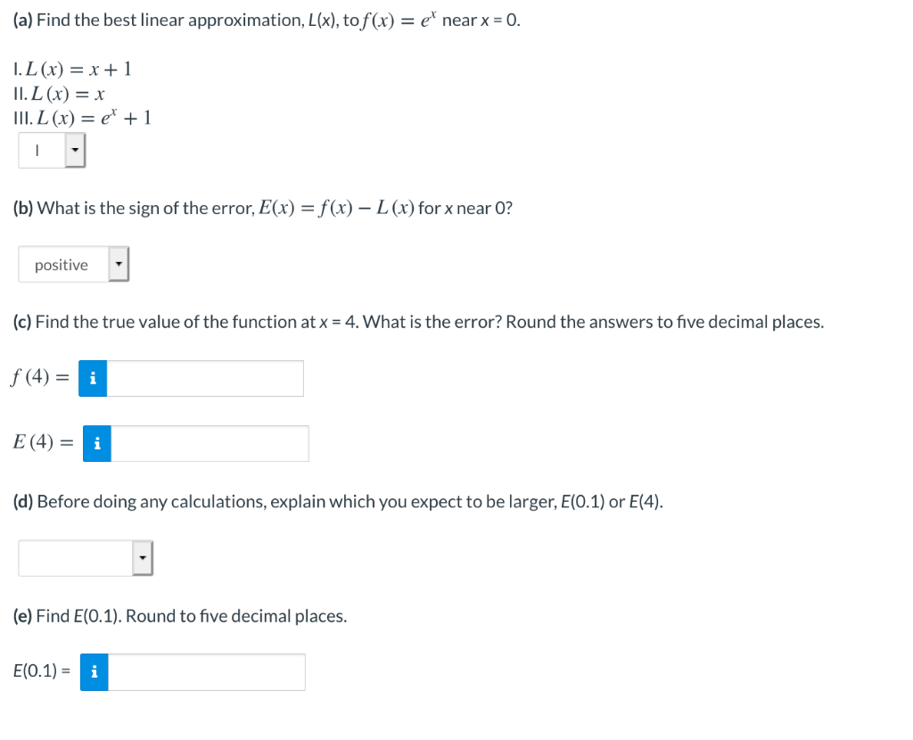 Solved (a) Find the best linear approximation, L(x), to f(x) | Chegg.com
