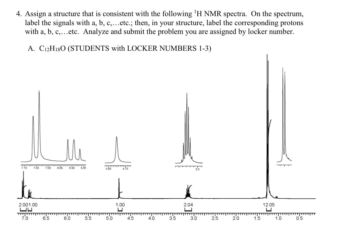 Solved 4. Assign a structure that is consistent with the | Chegg.com