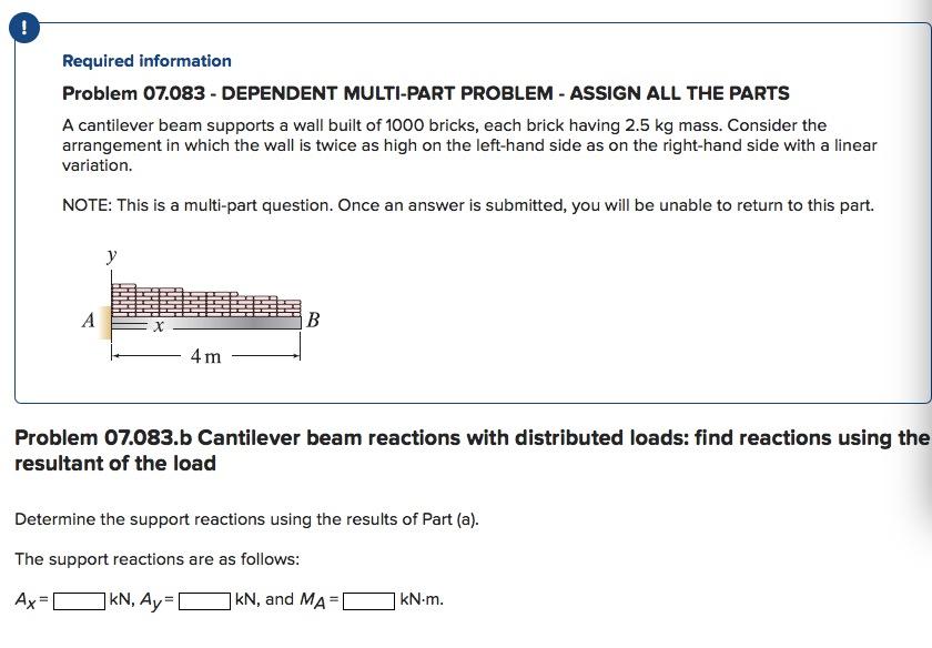 Solved ! Required information Problem 07.083 - DEPENDENT | Chegg.com