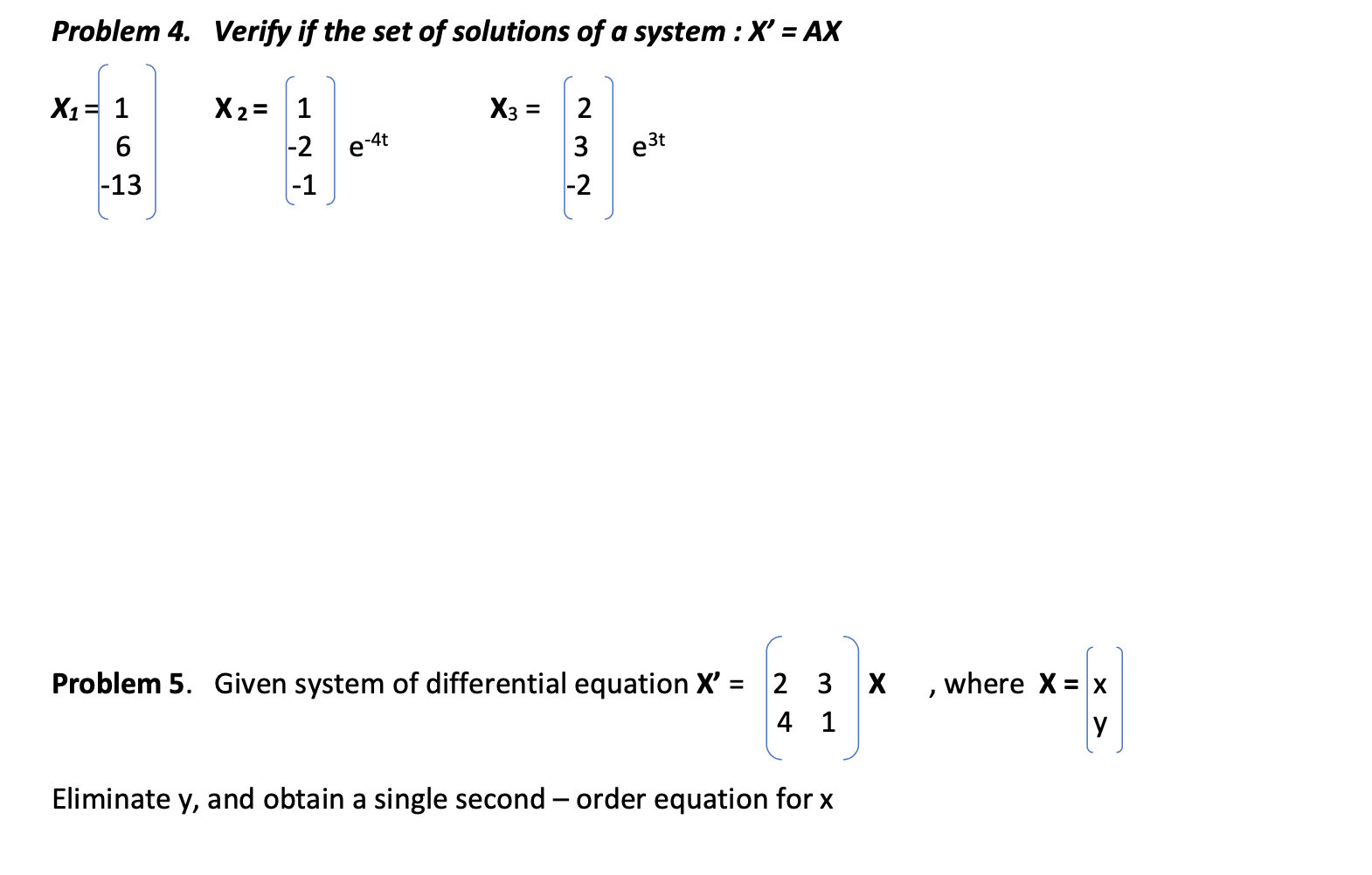 Solved Problem 4. Verify if the set of solutions of a system | Chegg.com
