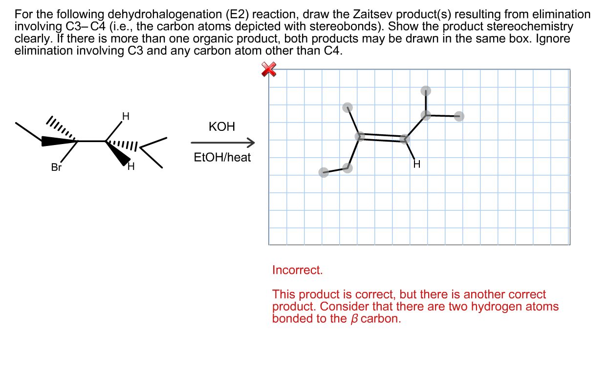 Solved For the following dehydrohalogenation (E2) reaction, | Chegg.com