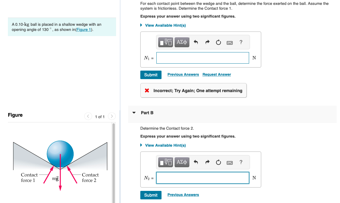 Solved For each contact point between the wedge and the | Chegg.com