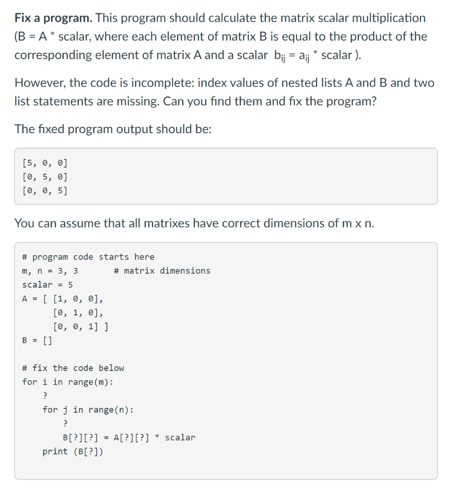 Solved Fix a program. This program should calculate the | Chegg.com