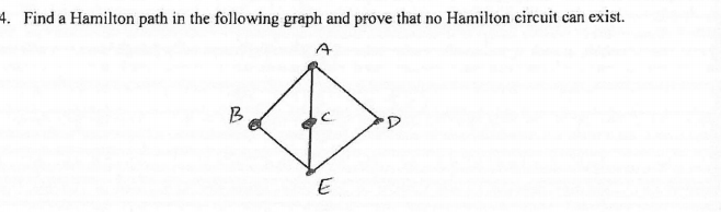 Solved . Find a Hamilton path in the following graph and | Chegg.com