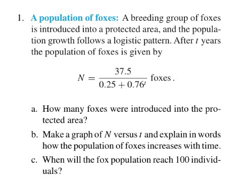 Solved 1. A population of foxes: A breeding group of foxes | Chegg.com