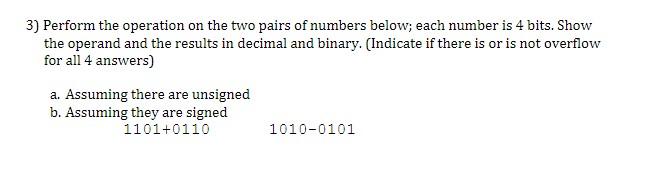 Solved 3) Perform the operation on the two pairs of numbers | Chegg.com