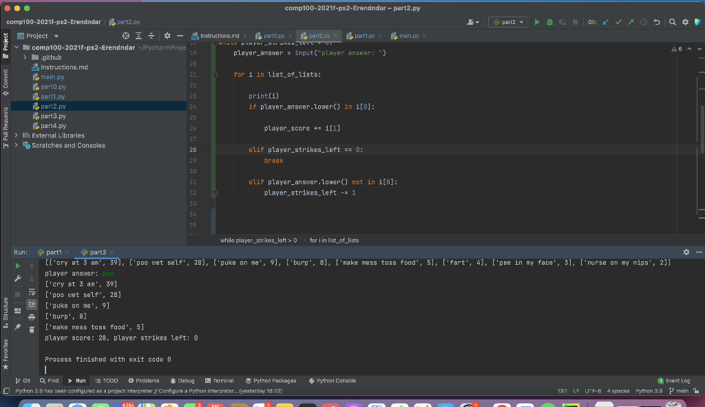 Solved Hello I have a python program which is supposed to | Chegg.com