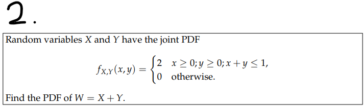 Solved Random variable X and Y have joint PDF fx,r(x,y) {6 0 | Chegg.com