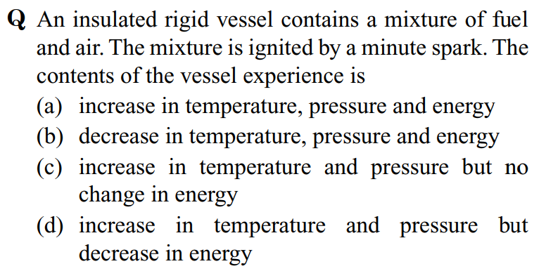 Solved Q An insulated rigid vessel contains a mixture of | Chegg.com