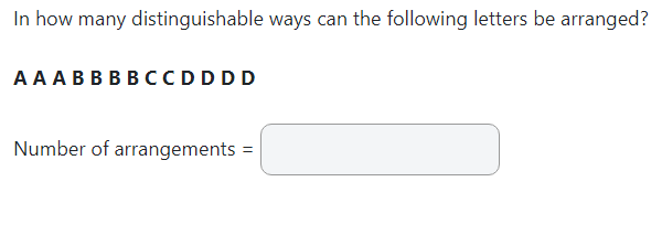 Solved In how many distinguishable ways can the following | Chegg.com