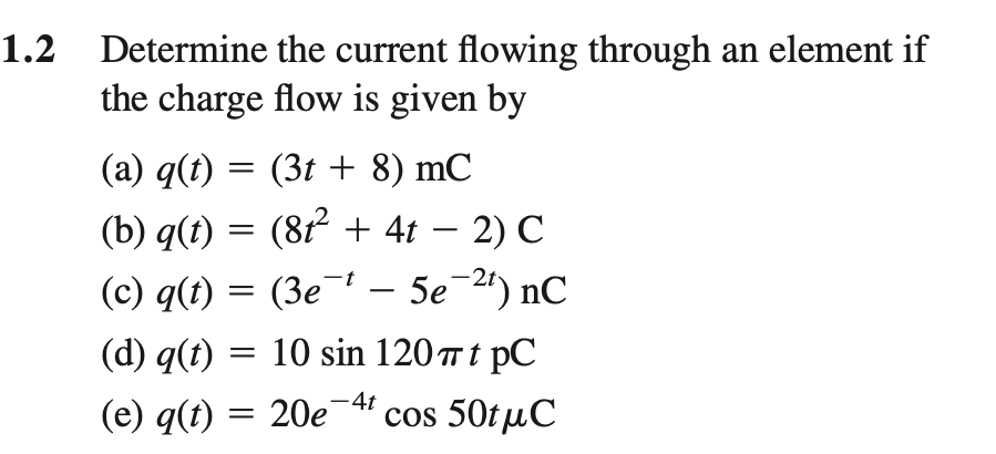 Solved 2 Determine the current flowing through an element if | Chegg.com