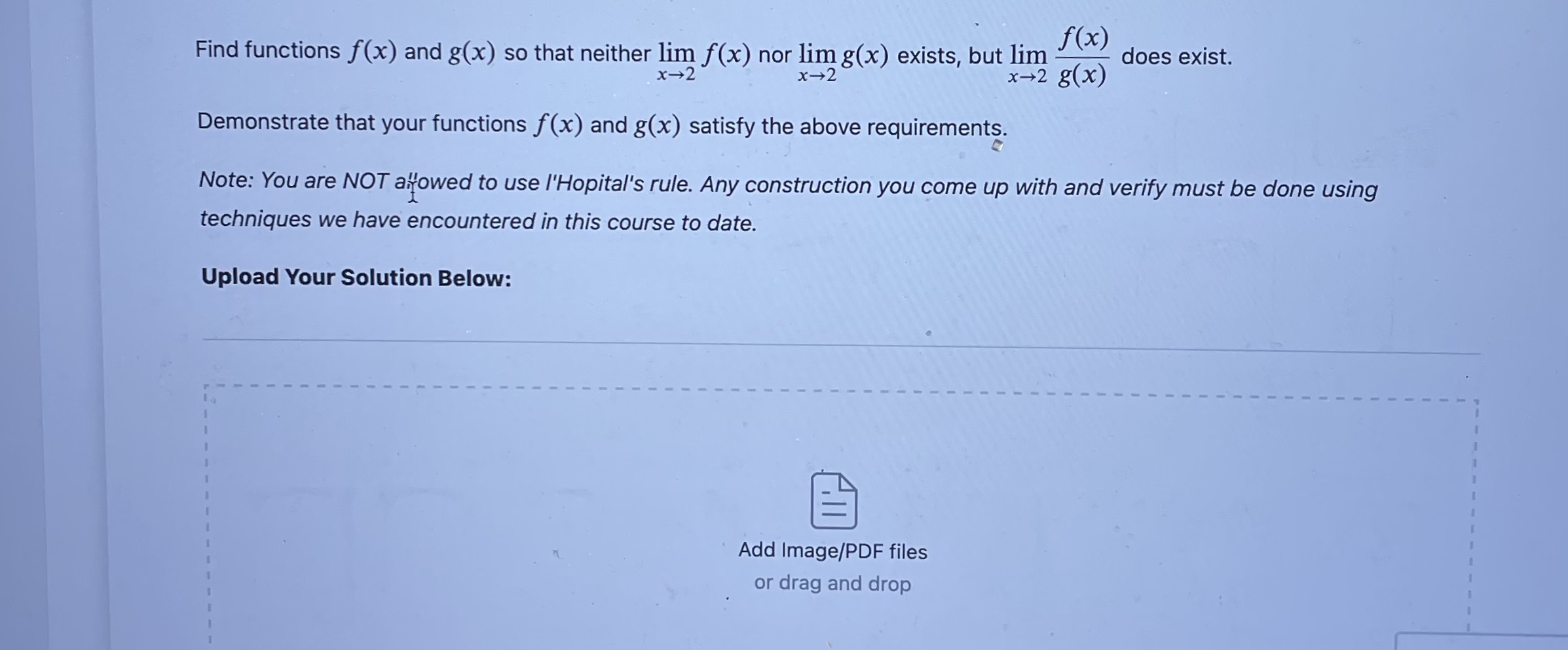 Solved Find functions f(x) ﻿and g(x) ﻿so that neither | Chegg.com