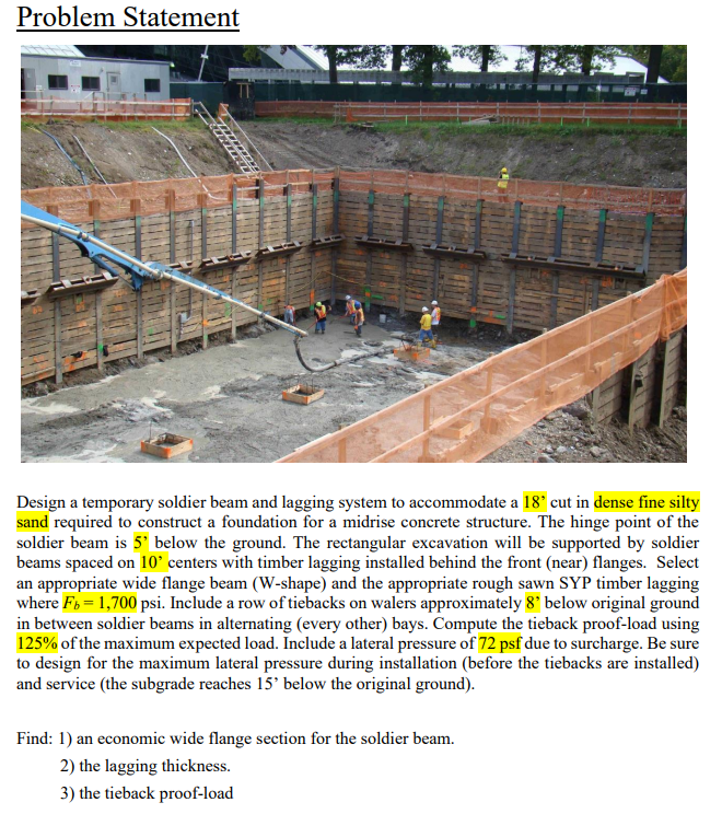 Solved Problem Statement Design a temporary soldier beam and | Chegg.com