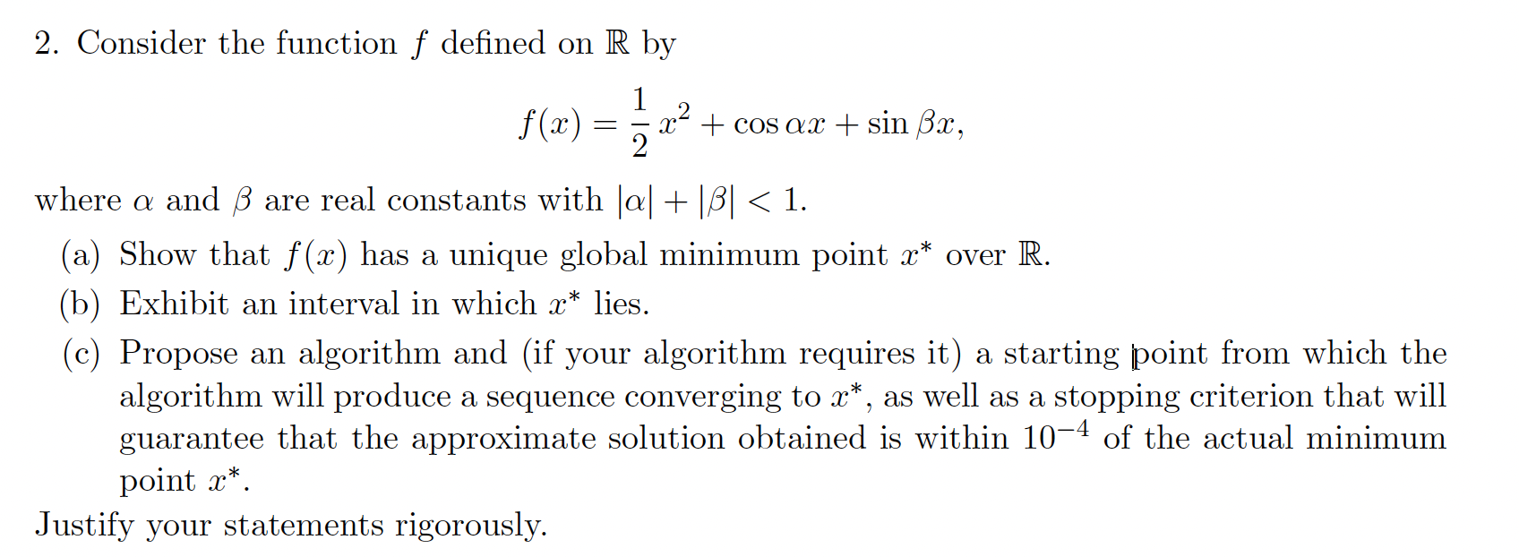 Solved 2. Consider the function f defined on R by | Chegg.com