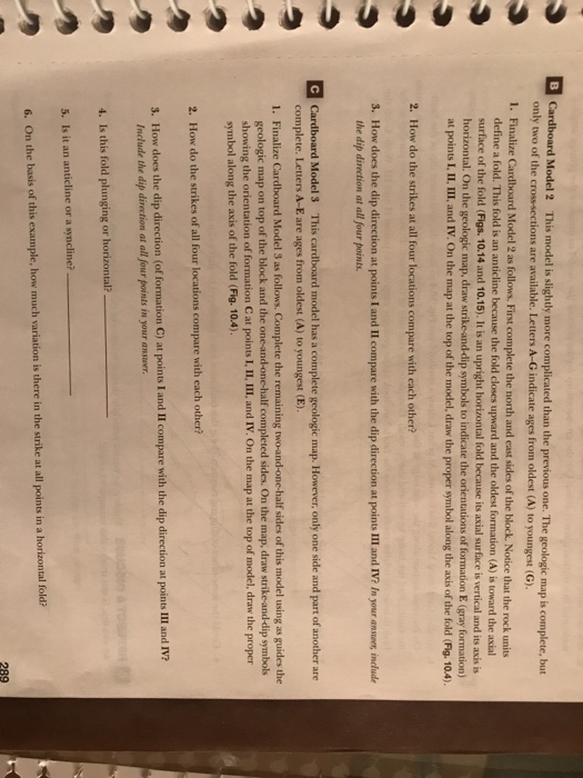 Solved Cardboard Model 2 This model is slightly more | Chegg.com