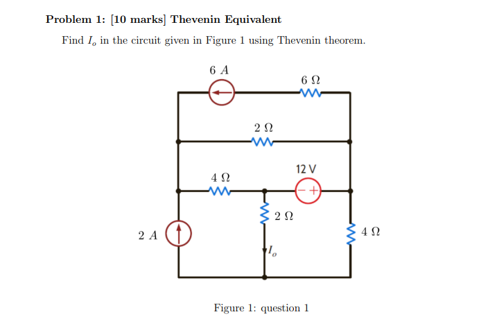 Solved Find Io ﻿in the circuit given in Figure 1 ﻿using | Chegg.com