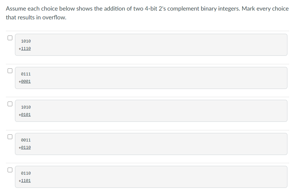 Solved Which one of the logical calculations below takes an | Chegg.com
