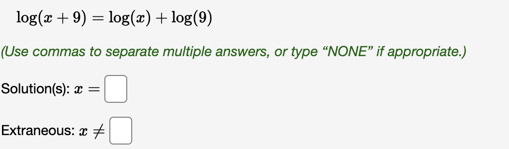 Solved Use the one-to-one property of logarithms to solve. | Chegg.com