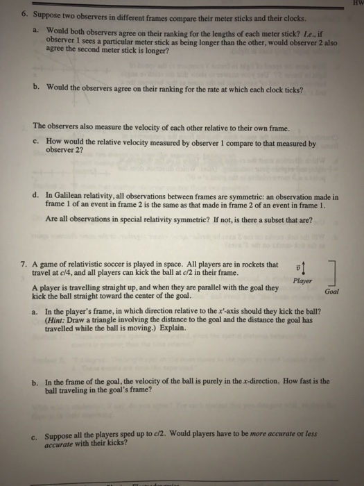 Solved Suppose two observers in different frames compare | Chegg.com
