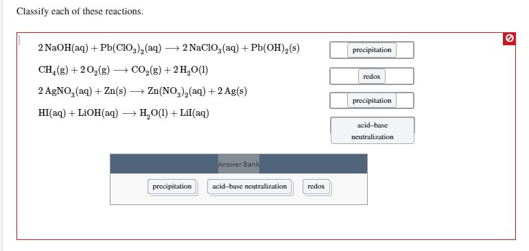 Solved Classify each of these reactions. 2 NaOH(aq) | Chegg.com