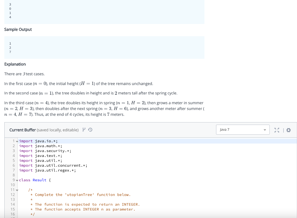 Solved The Utopian Tree goes through 2 cycles of growth | Chegg.com