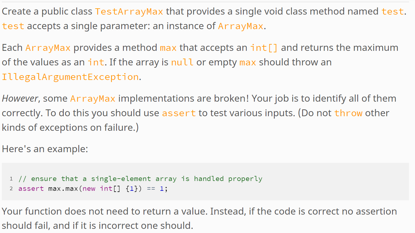 Solved Create a public class TestArrayMax that provides a | Chegg.com