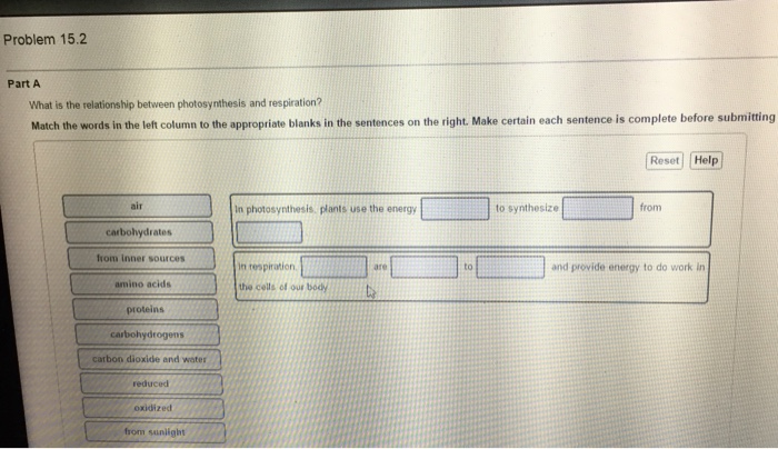 Solved Part A Complete the following sentences. sentences in | Chegg.com
