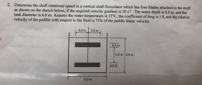 2. Determine the shaft rotational speed in a vertical | Chegg.com
