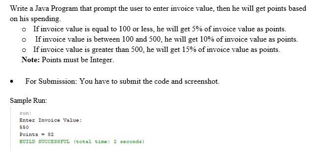 Solved Write a Java Program that prompt the user to enter | Chegg.com