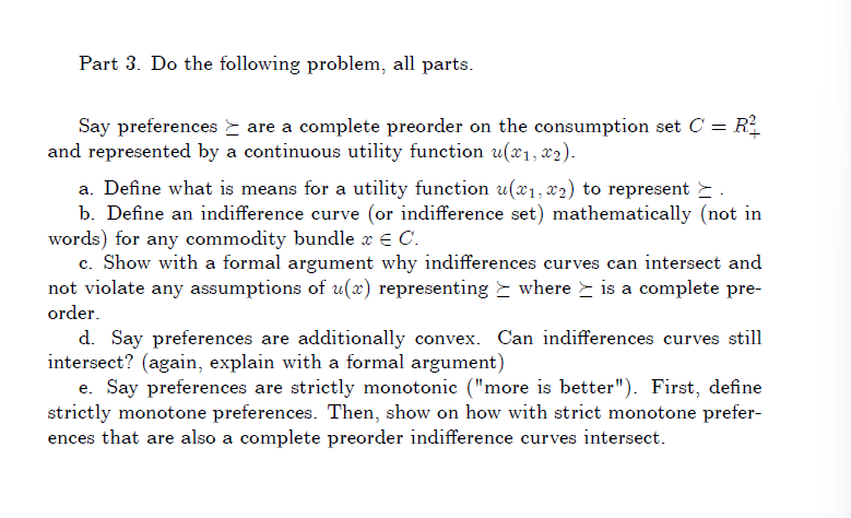 Solved Part 3. Do the following problem, all parts. Say | Chegg.com