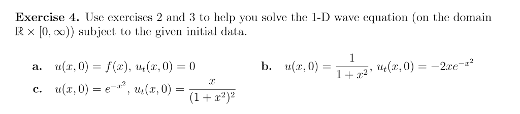 Solved Exercise 4. Use exercises 2 and 3 to help you solve | Chegg.com