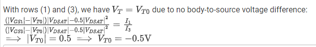 Solved Determine value of VT0 I actually have the | Chegg.com