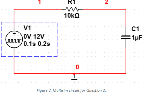Solved Figure 2. Multisim circuit for Question 2.Question 3 | Chegg.com