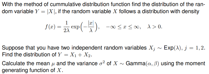 Solved With the method of cummulative distribution function | Chegg.com