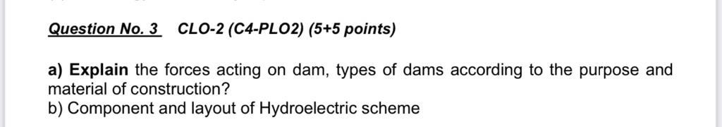 Solved Question No.3 CLO-2 (C4-PLO2) (5+5 points) a) Explain | Chegg.com