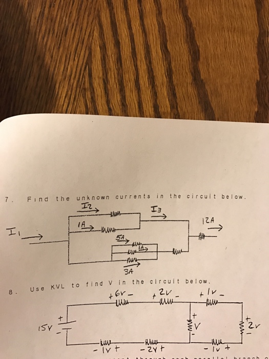 Solved Find the unknown currents in the circuit below. Use | Chegg.com