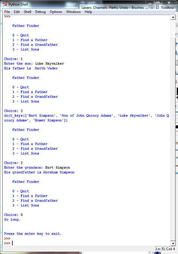 Solved Write a program that creates a dictionary of | Chegg.com