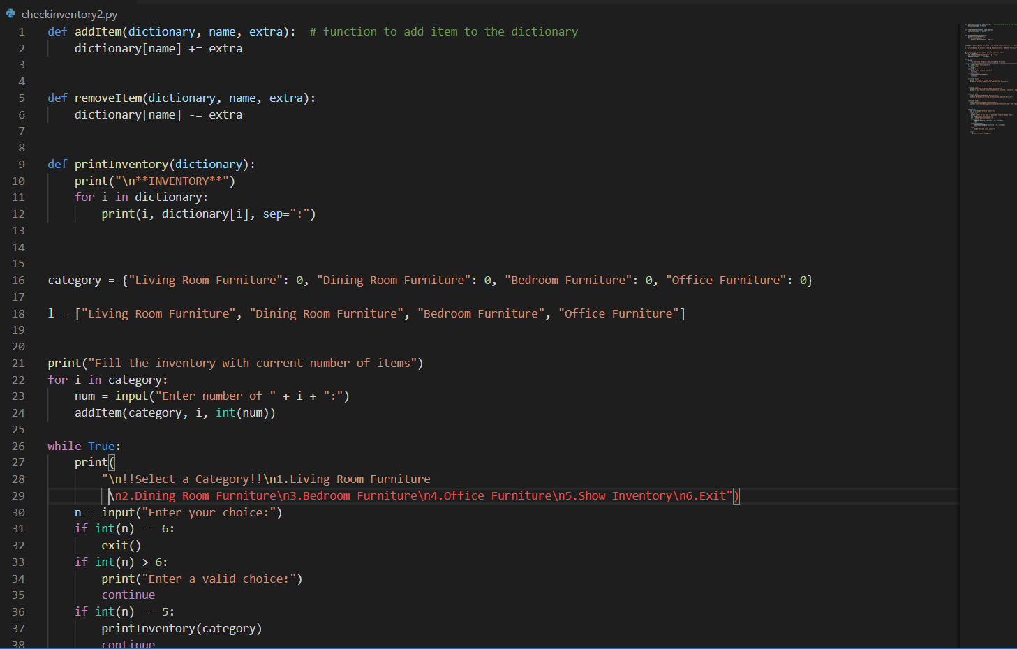 Solved # function to add item to the dictionary | Chegg.com