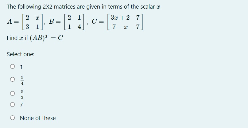 Solved The following 2X2 ﻿matrices are given in terms of the | Chegg.com