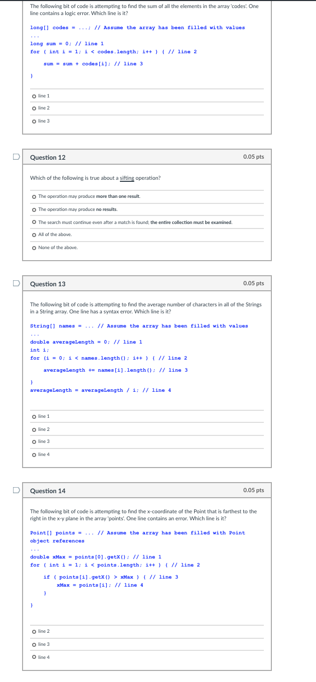Solved The following bit of code is attempting to find the | Chegg.com