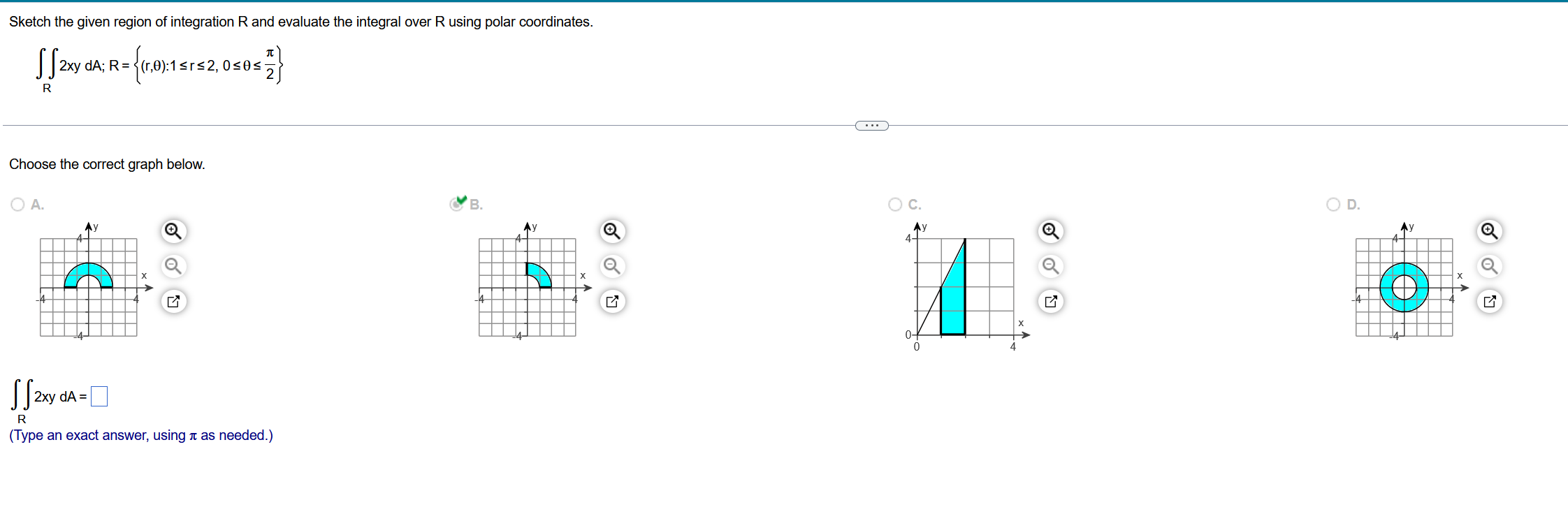 Solved Sketch the given region of integration R and evaluate | Chegg.com