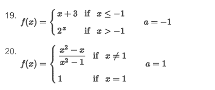 Solved 17, 18, 19, 20, 21 and 22 Explain why the function is | Chegg.com