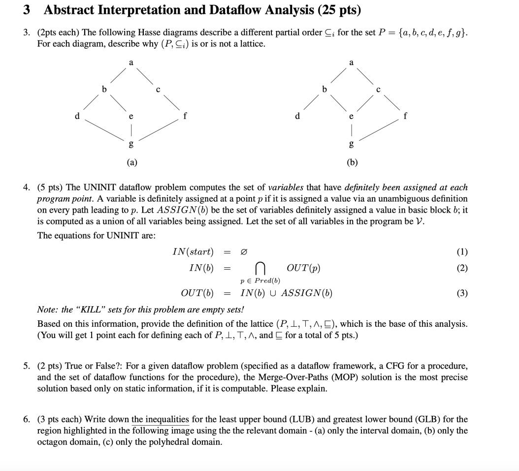 Solved 3 Abstract Interpretation and Dataflow Analysis (25 | Chegg.com