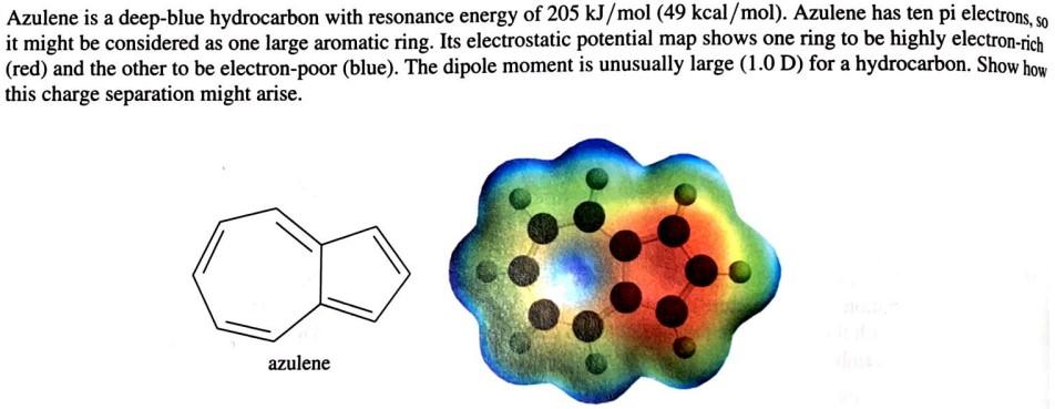 Solved Azulene is a deep-blue hydrocarbon with resonance | Chegg.com