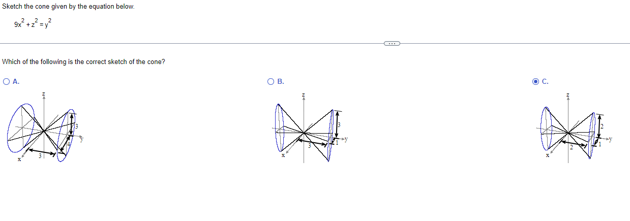Solved Sketch The Cone Given By The Equation Below 
