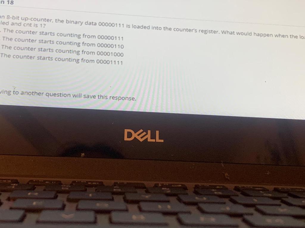 Solved n 18 an 8-bit up-counter, the binary data 00000111 is | Chegg.com