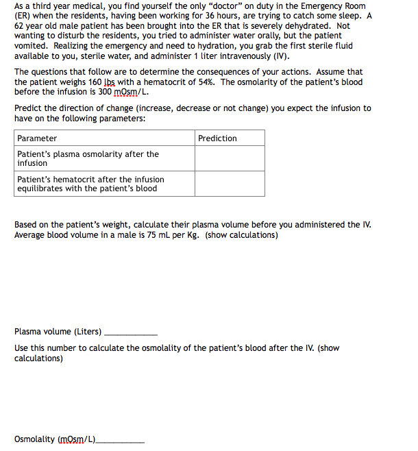 Solved As a third year medical, you find yourself the only | Chegg.com