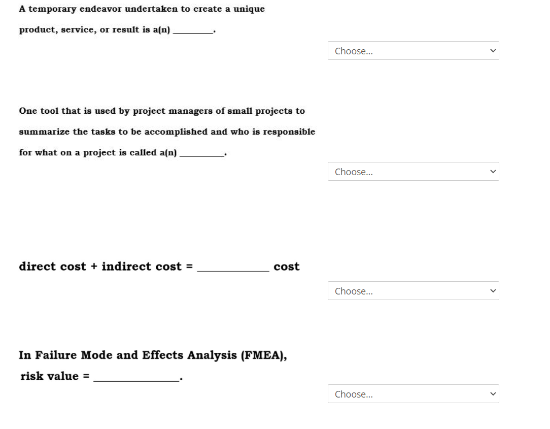 Solved A temporary endeavor undertaken to create a unique | Chegg.com